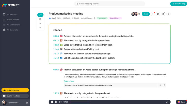 The smartest AI team assistant - Sembly AI