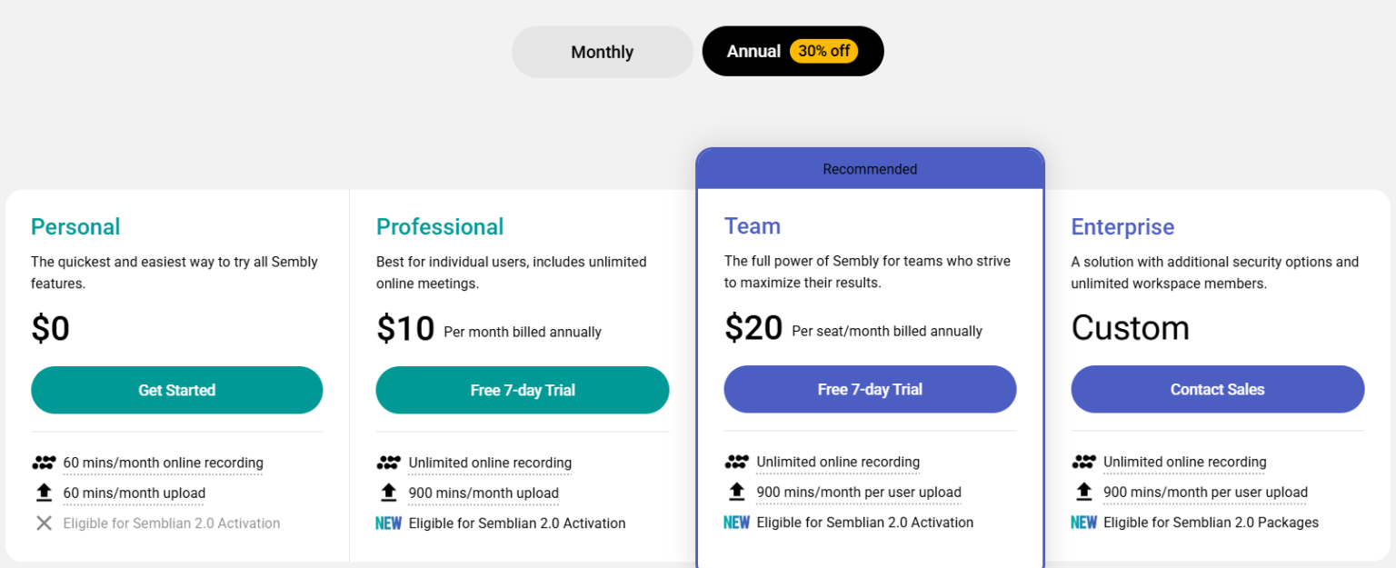 AI Meeting Transcriptions and Recording Software - Sembly AI