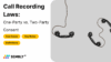 Call Recording in 2026: One-Party vs. Two-Party Laws - Sembly AI